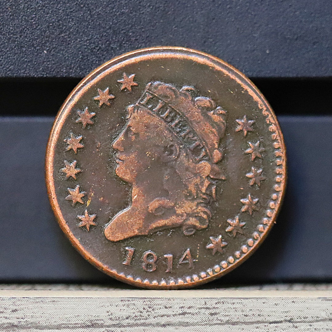 1814 Classic Head Large Cent Copper Coin Circulated - Etsy