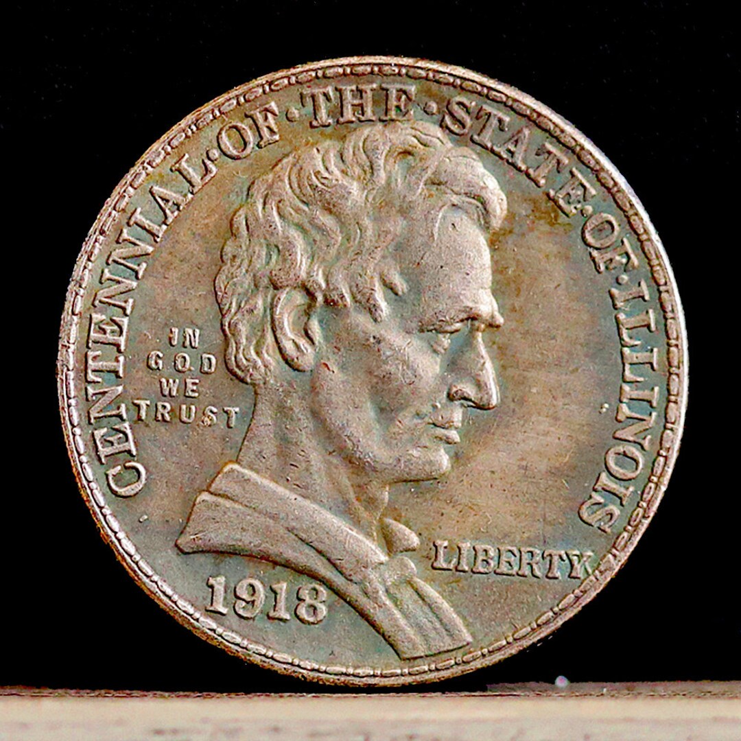 1918 Illinois Centennial Commemorative Half Dollar Silver - Etsy