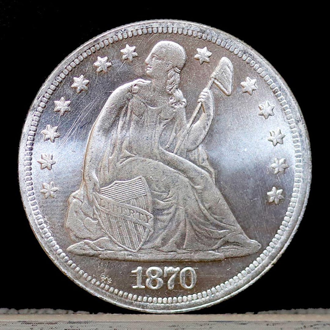 1870 Seated Liberty Dollar Silver Plated Coin - Uncirculated - Etsy