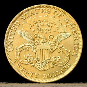 Pattern 1879 Twenty Dollar Liberty Head Gold Plated Coin Uncirculated ...