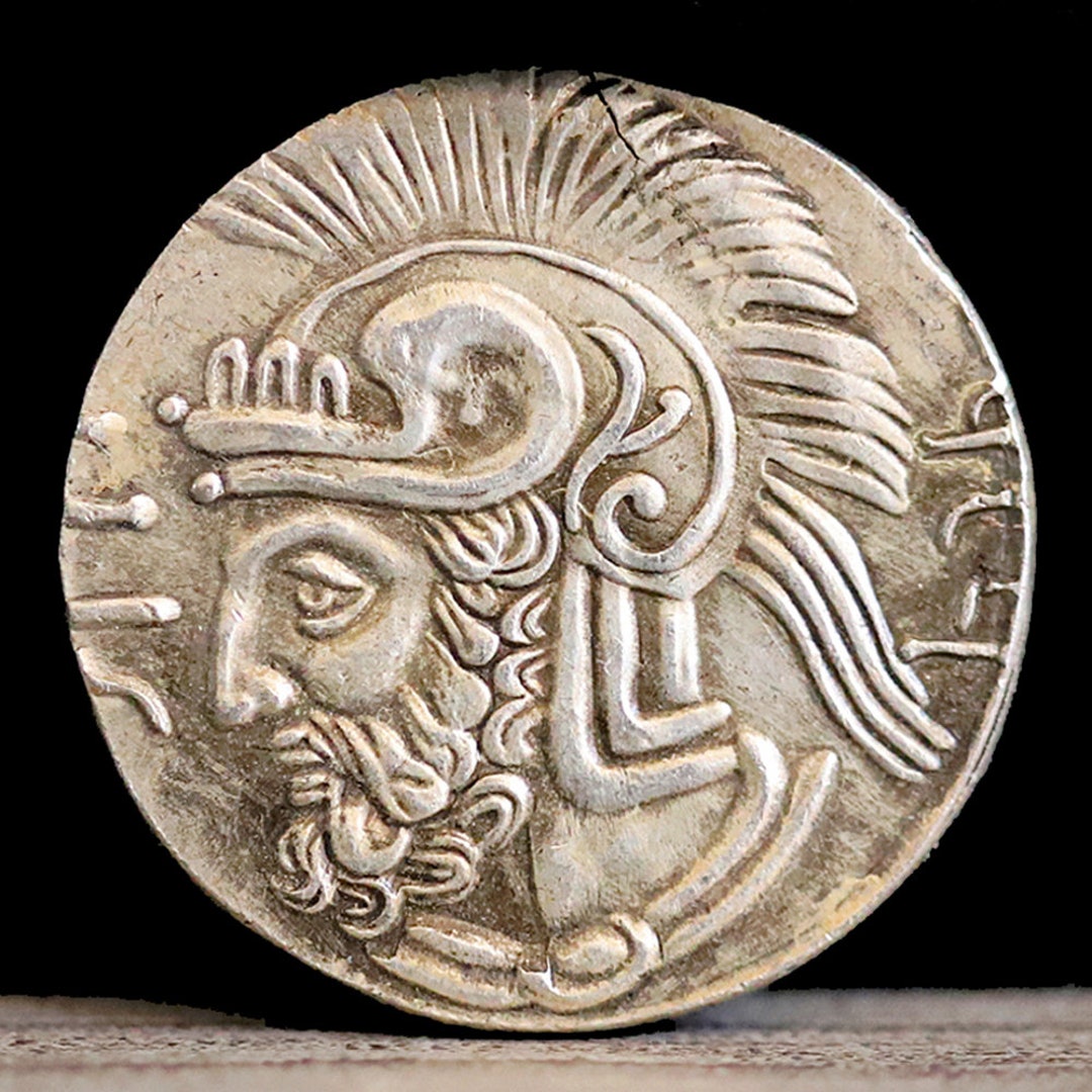 380-374 BC Ancient Greek Coin Baal of Tarsos and Bearded Head - Silver ...