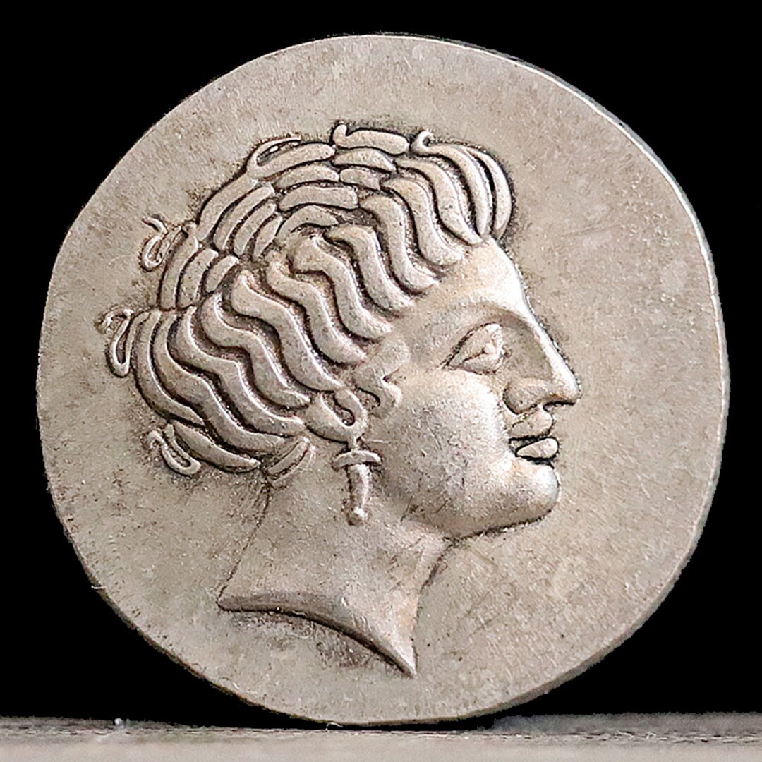 336-324 BC Ancient Greek Coin Head of Hera and Eagle Drachm - Etsy