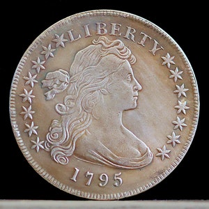 1795 Draped Bust Dollar Small Eagle Silver Plated Coin Circulated - Etsy