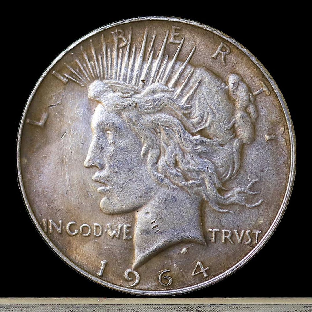 1964-D Peace Dollar Silver Plated Coin - Circulated - Etsy