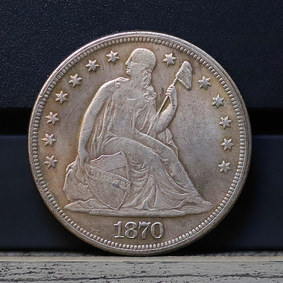 1870 Seated Liberty Dollar Silver Plated Coin Circulated - Etsy