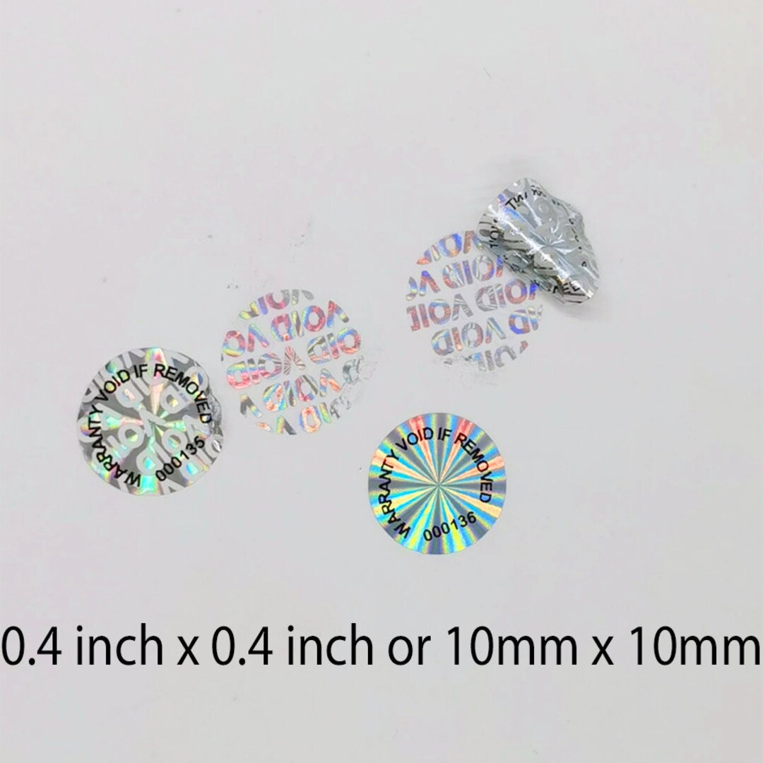 100 Security Hologram Stickers Serial Numbers Warranty Void If Removed ...