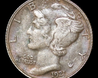 1921-D Mercury Dime Silver Plated Coin - Circulated - Etsy
