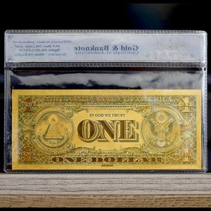 100mg 24K Gold 2003 1 One Dollar Bill Federal Reserve Banknote - Etsy