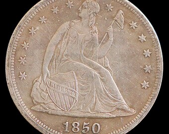1850-O Seated Liberty Dollar Silver Plated Coin Uncirculated - Etsy