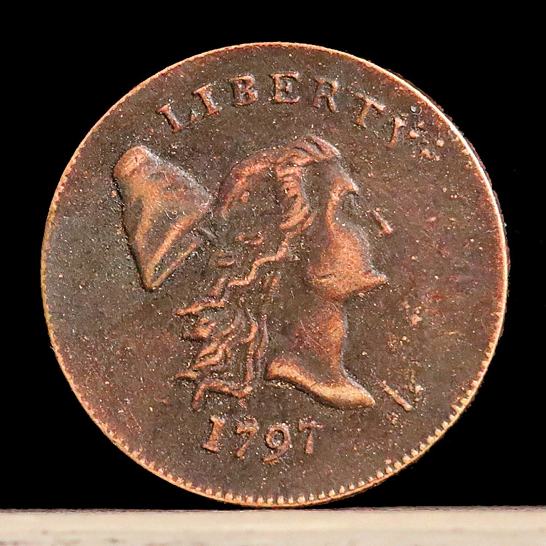 1797 Liberty Cap Half Cent Copper Coin - Circulated - Etsy