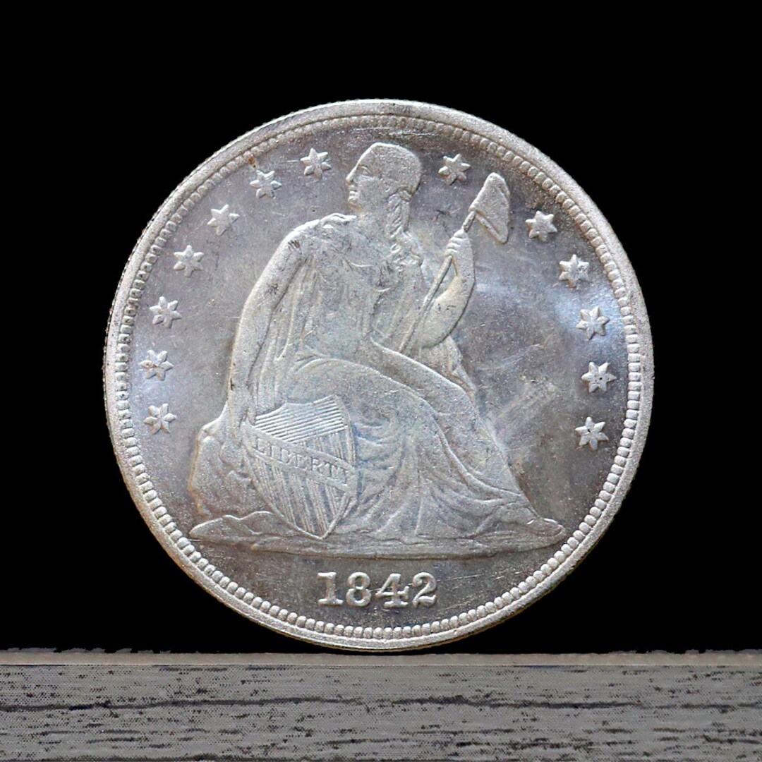 1842 Seated Liberty Dollar Silver Plated Coin Uncirculated - Etsy