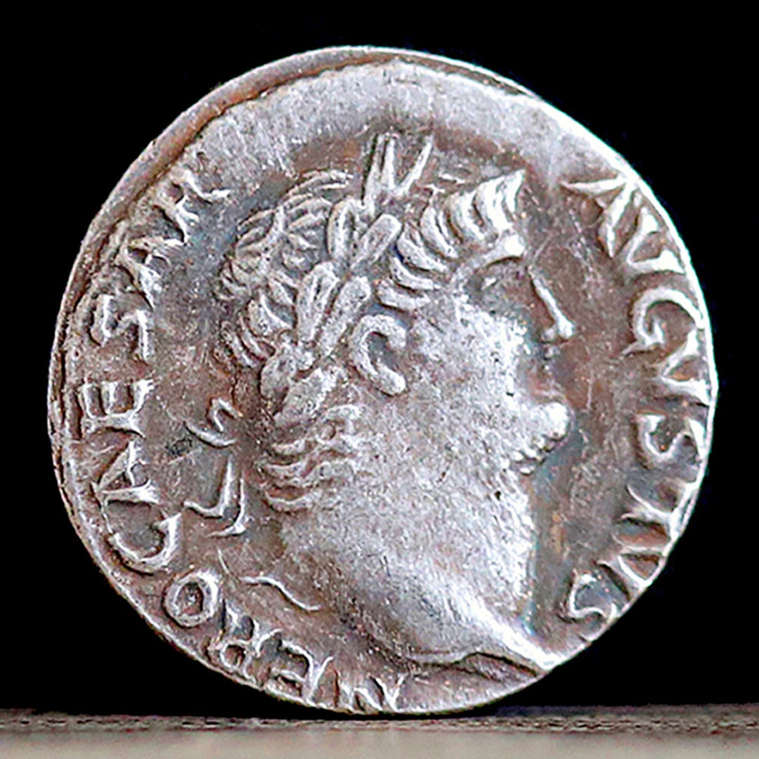 67-68 AD Ancient Roman Coin Emperor Nero - Silver Plated Denarius 19mm ...