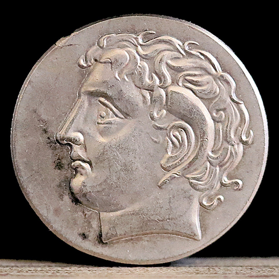 308-277 BC Ancient Greek Coin Apollo-carneius With Horn - Silver Plated ...