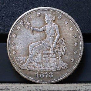 1873 Trade Dollar Silver Plated Coin Circulated - Etsy