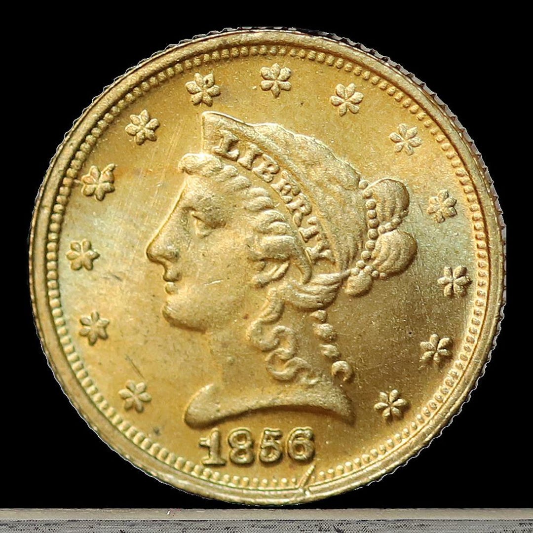 1856-S Liberty Head Quarter Eagle Gold Plated Coin - Uncirculated - Etsy