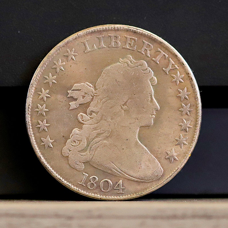 1804 Draped Bust Dollar Heraldic Eagle Silver Plated Coin - Etsy