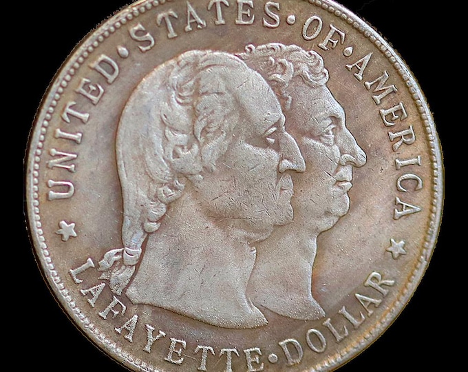1900 Lafayette Commemorative Dollar Silver Plated Coin - Circulated - Etsy