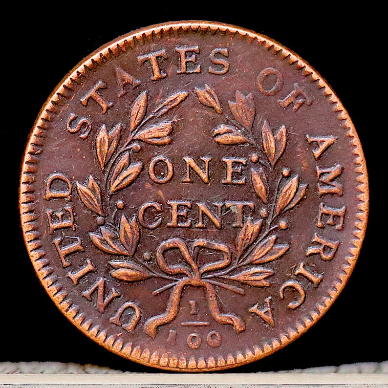 1796 Draped Bust Large Cent Copper Coin - Circulated - Etsy