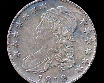 Pattern 1870 Seated Standard Half Dollar Silver Plated Coin Circulated ...