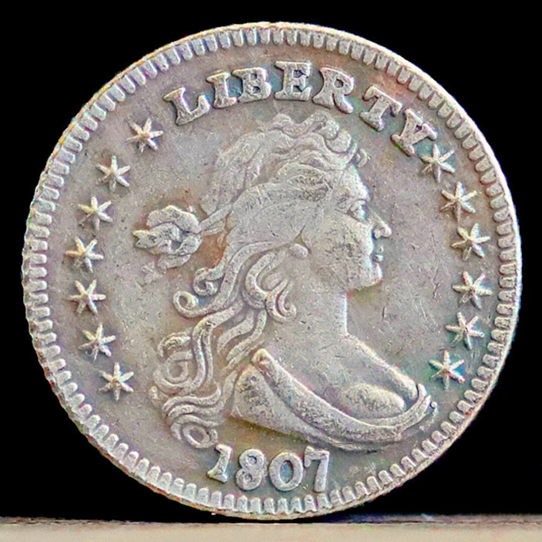1807 Draped Bust Dime Early American Coin Silver Plated - Etsy