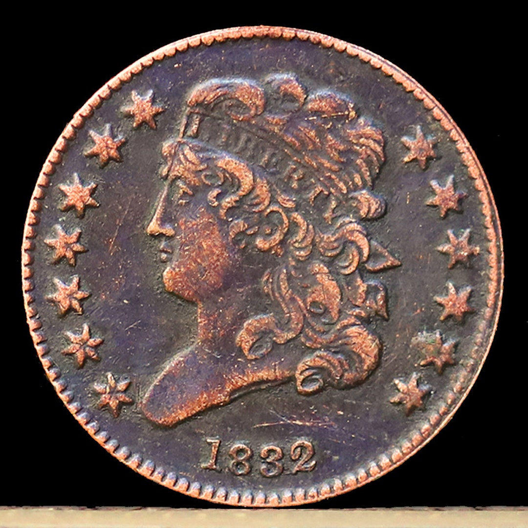 1832 Classic Head Half Cent Copper Coin - Circulated - Etsy