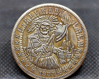 Skeleton Silver Coin - Etsy