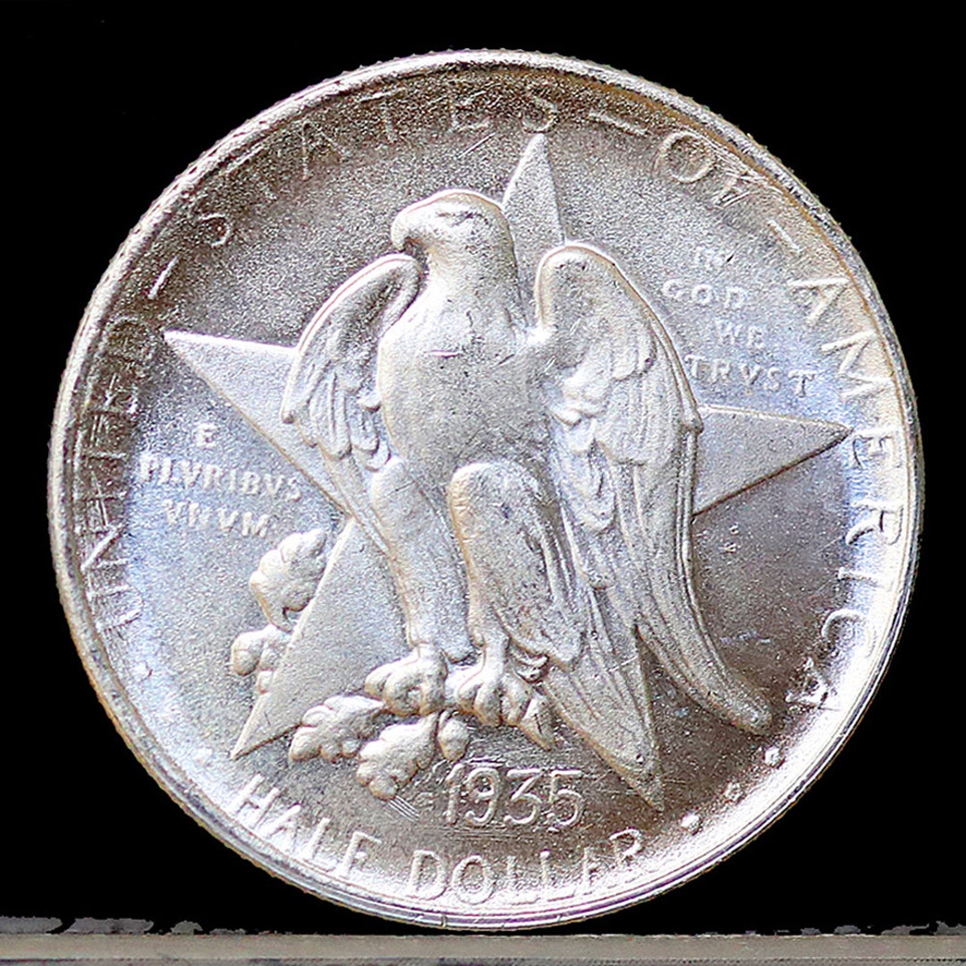 1935 Texas Commemorative Half Dollar Silver Plated Coin - Uncirculated ...