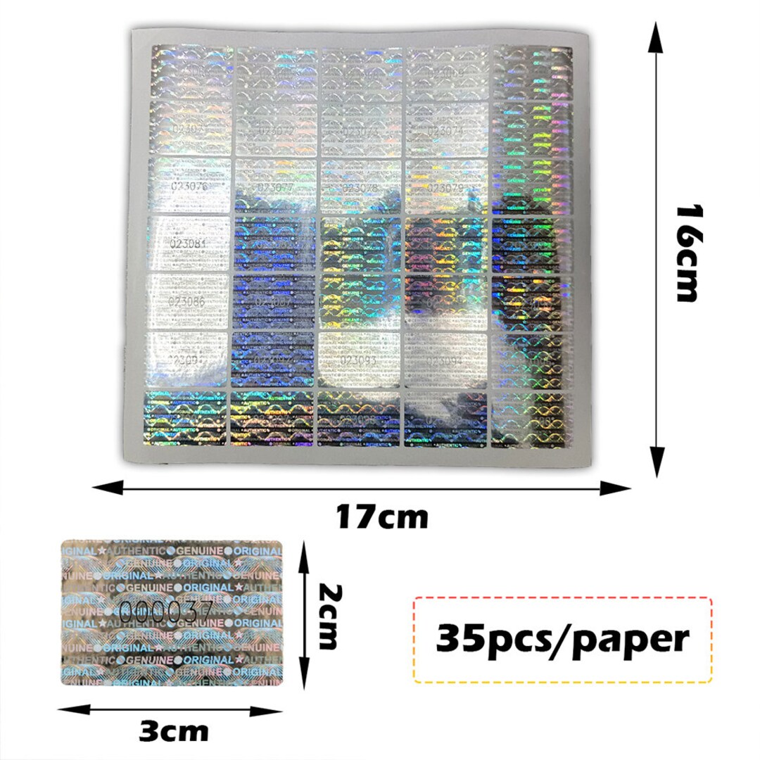 100 Security Hologram Stickers Serial Numbers Warranty Void If Removed ...
