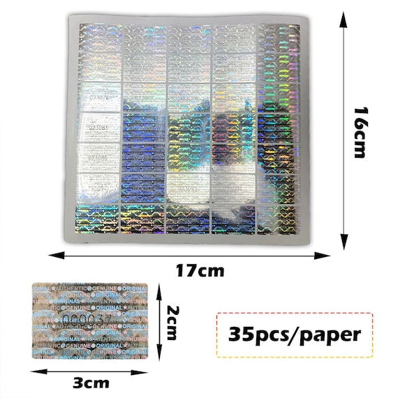 100 Security Hologram Stickers Serial Numbers Warranty Void If - Etsy