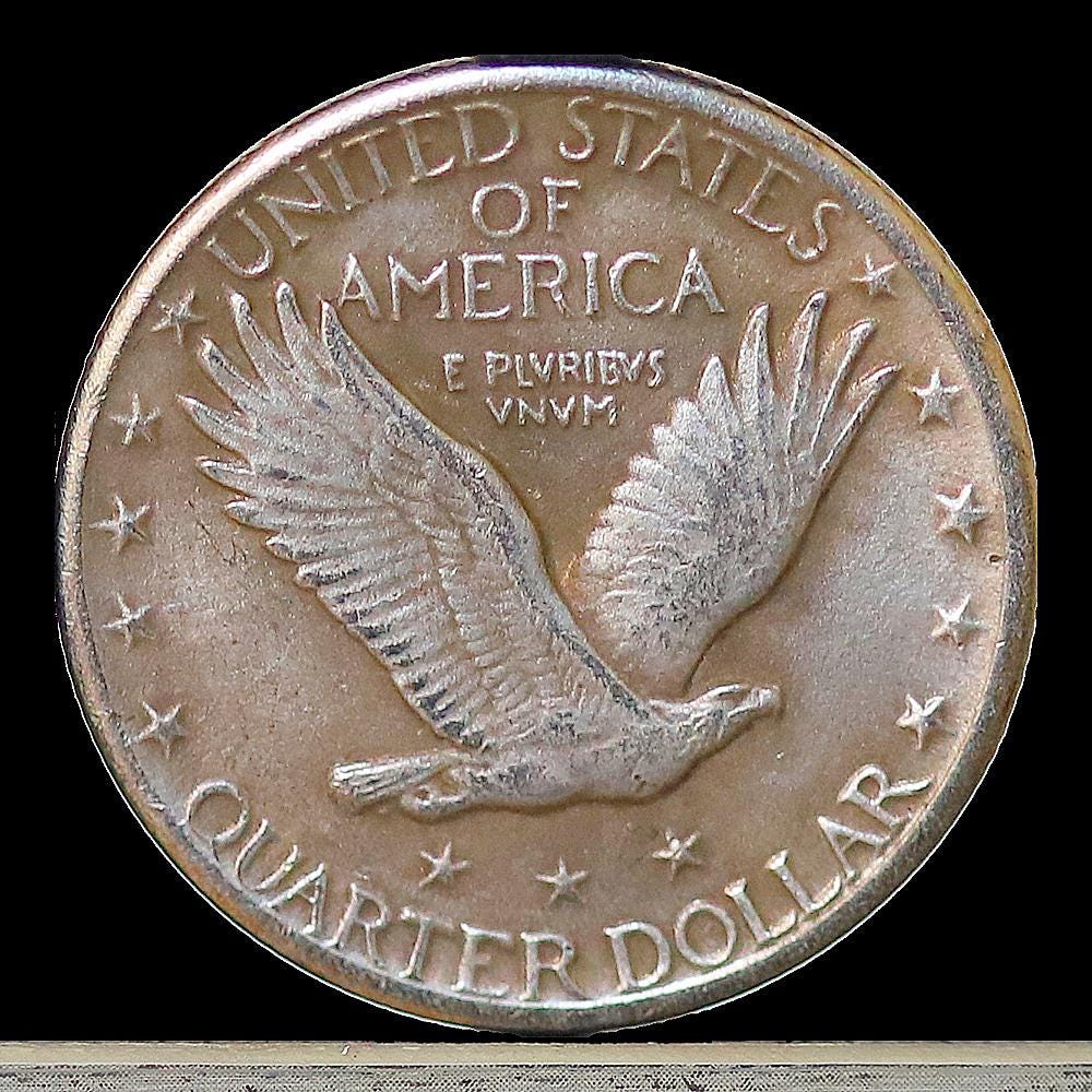 1919 Standing Liberty Quarter Dollar Silver Plated Coin - Circulated - Etsy