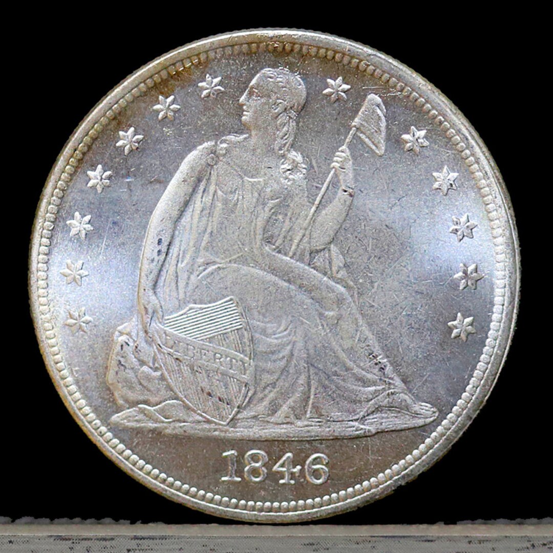 1846 Seated Liberty Dollar Silver Plated Coin - Uncirculated - Etsy