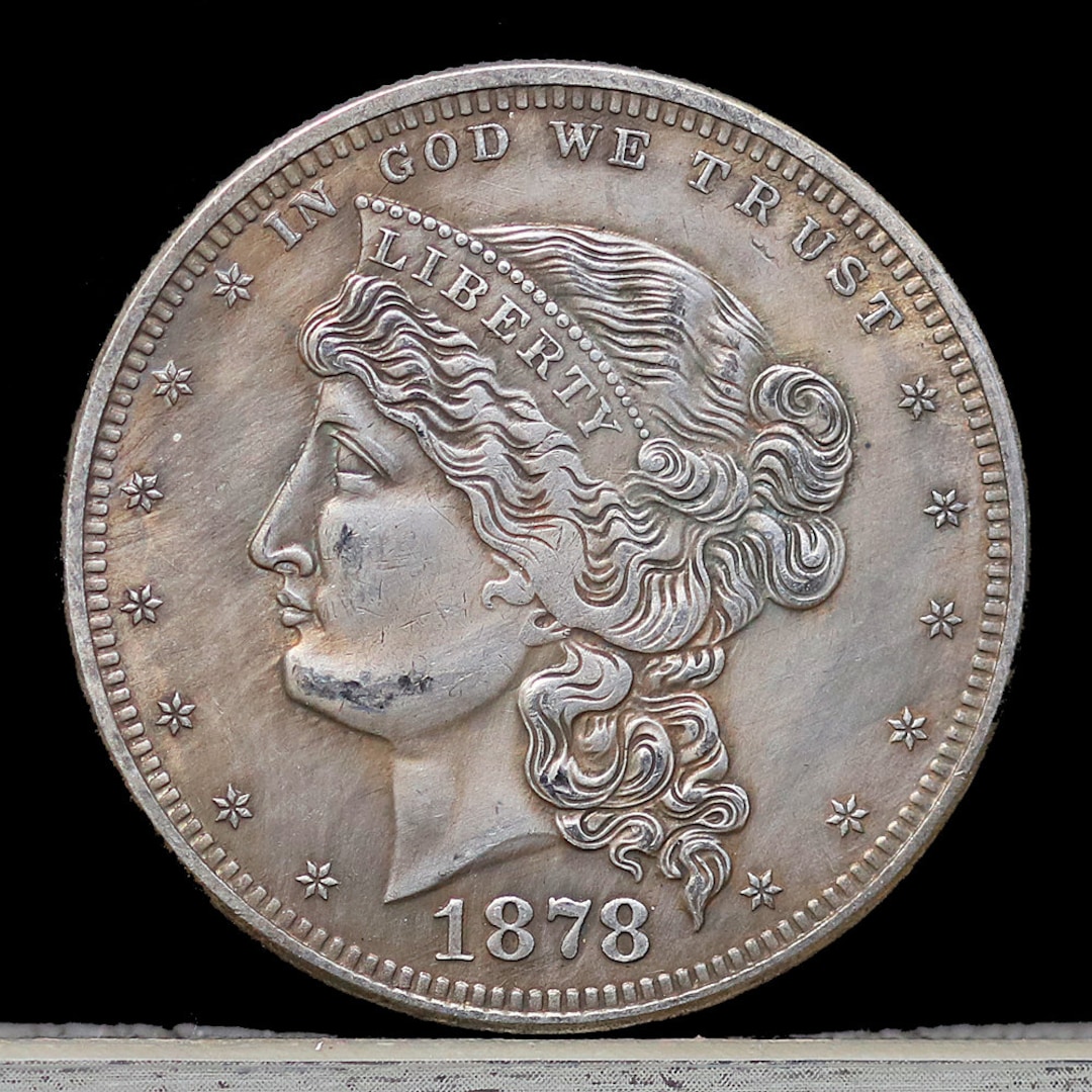 Pattern 1878 Barber's Liberty Head Dollar Silver Plated Coin ...
