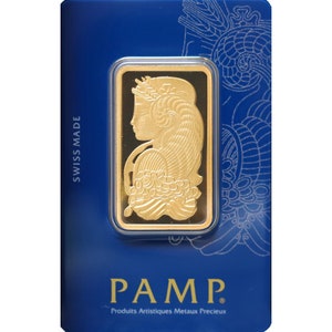 Souvenir 1 Oz Gold Bar - PAMP Suisse Lady Fortuna New Version - in ...