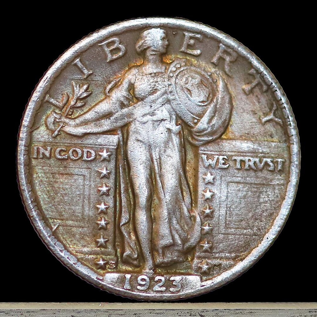 1923-S Standing Liberty Quarter Dollar Silver Plated Coin - Circulated ...