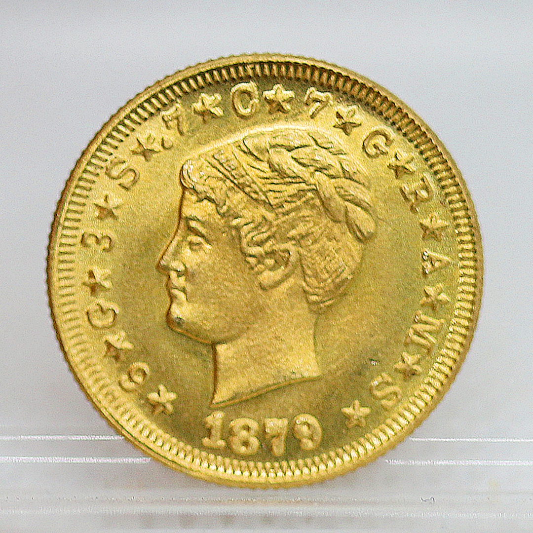 1879 Stella Coiled Hair Four Dollar Piece Gold Plated Coin ...