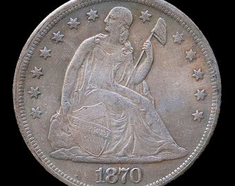 1854 Seated Liberty Dollar Silver Plated Coin Uncirculated - Etsy