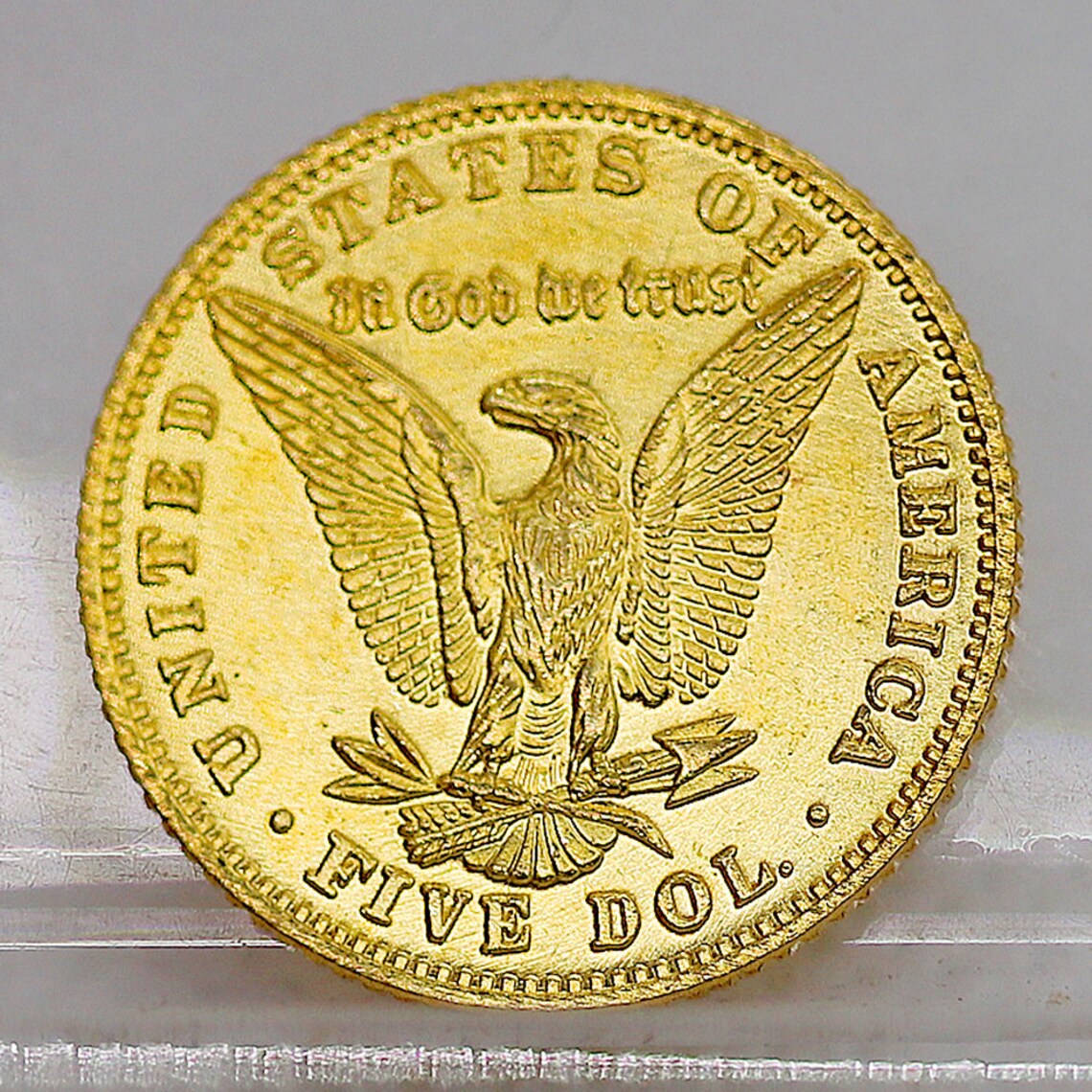 Pattern 1878 Five Dollar Half Eagle Gilt Gold Plated Coin Type 3 ...