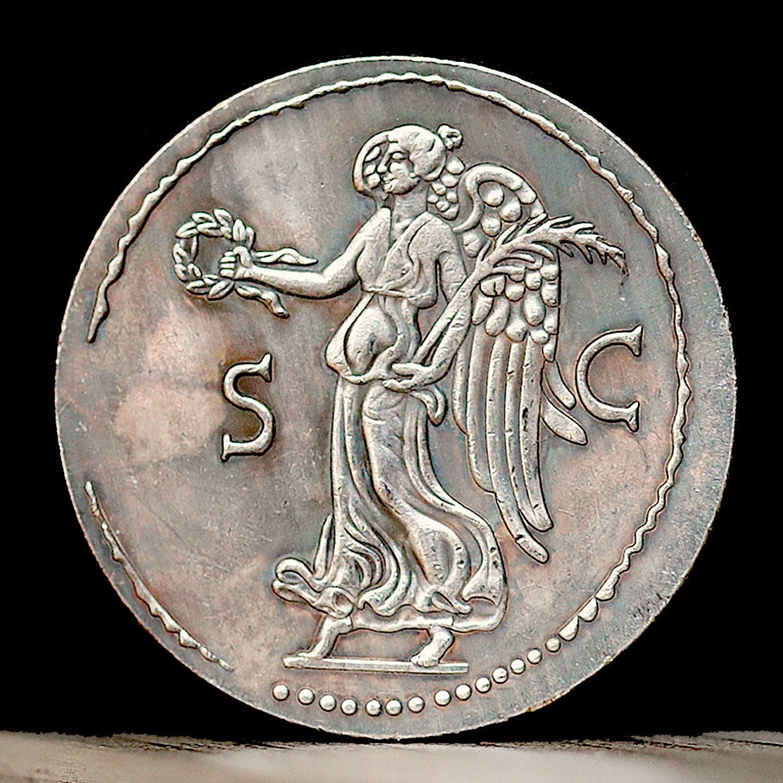 68-69 AD Ancient Roman Coin Emperor Caesar Galba - Silver Plated ...