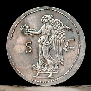 68-69 AD Ancient Roman Coin Emperor Caesar Galba - Silver Plated ...