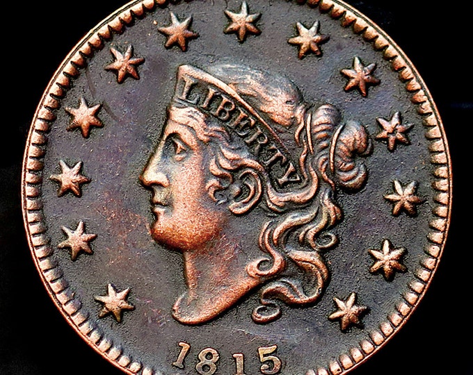 1815 Coronet Head Large Cent Copper Coin - Circulated - Etsy