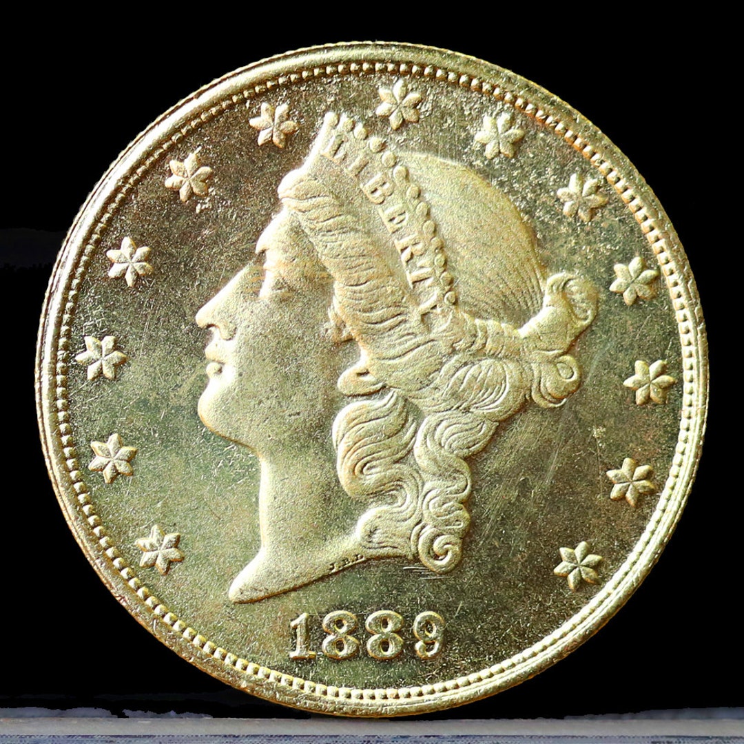 1889 Twenty Dollar Liberty Gold Double Eagle Gold Plated Coin Uncirculated - Etsy