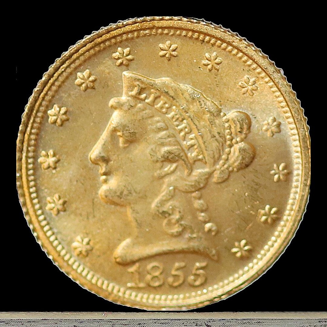 1855-C Liberty Head Quarter Eagle Gold Plated Coin - Uncirculated - Etsy