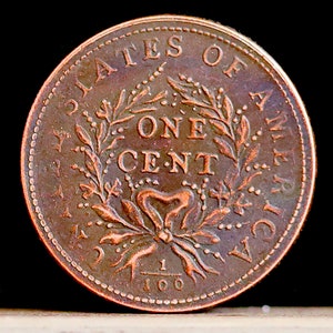 1793 Strawberry Leaf Large Cent Copper Coin - Circulated - Etsy