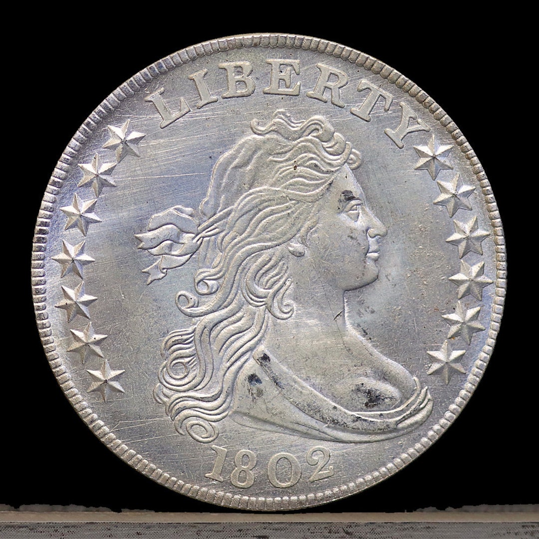 1802 Draped Bust Dollar Heraldic Eagle Silver Plated Coin ...