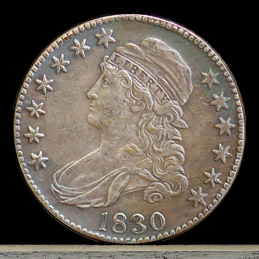 1830 Capped Bust Half Dollar Lettered Edge Silver Plated Coin ...