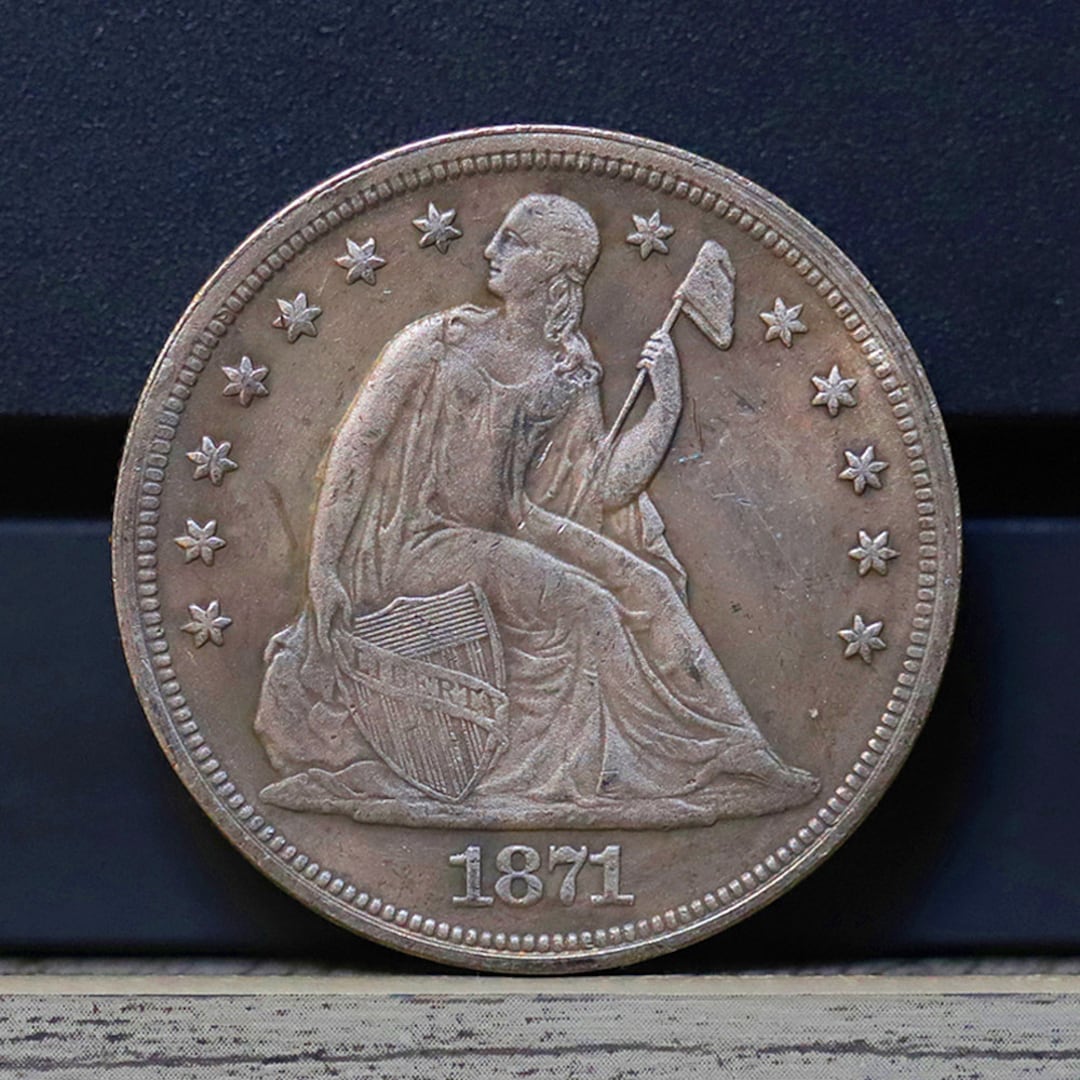 1871 Seated Liberty Dollar Silver Plated Coin Circulated - Etsy