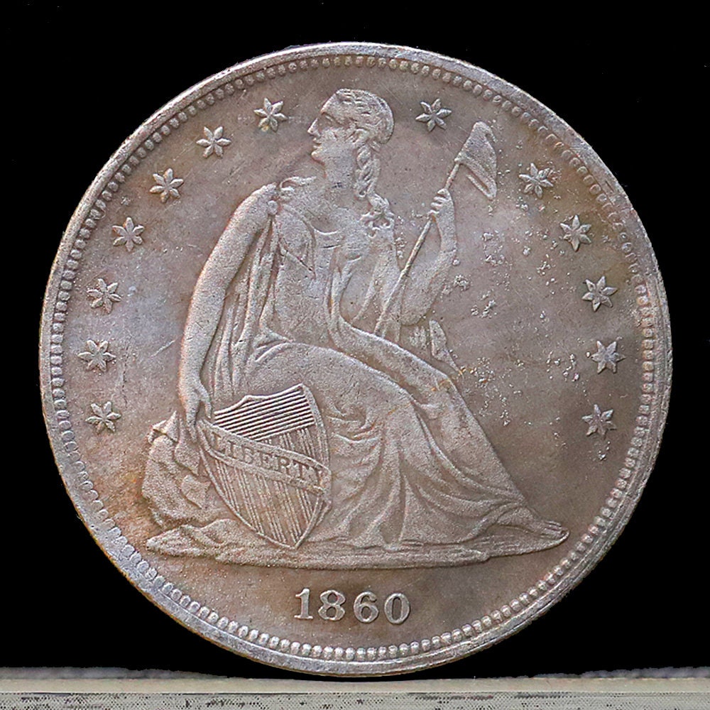 1860-O Seated Liberty Dollar Silver Plated Coin - Circulated - Etsy