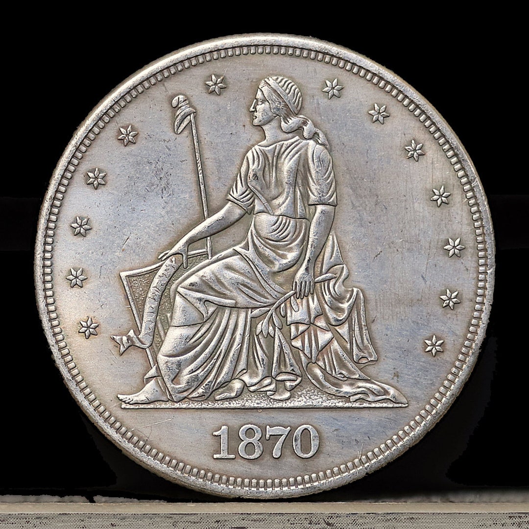Pattern 1870 Standard Seated Liberty Dollar Silver Plated Coin - Circulated - Etsy