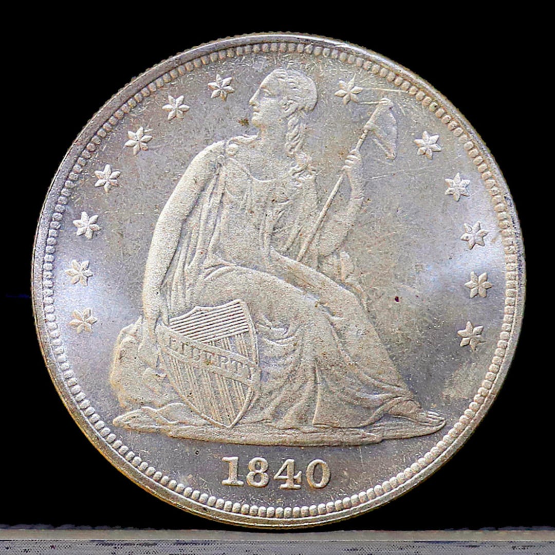 1840 Seated Liberty Dollar Silver Plated Coin - Uncirculated - Etsy