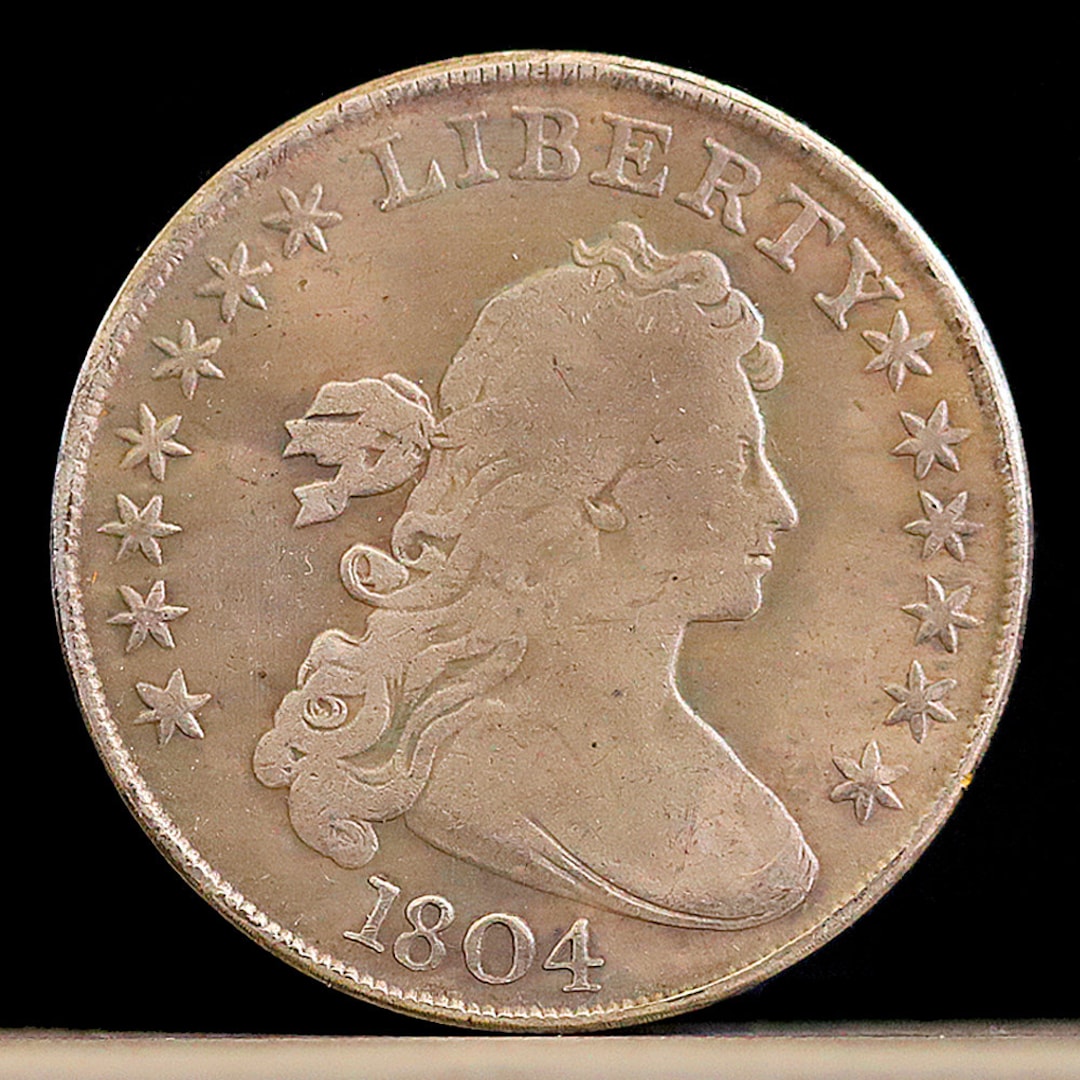 1804 Draped Bust Dollar Heraldic Eagle Silver Plated Coin - Circulated ...